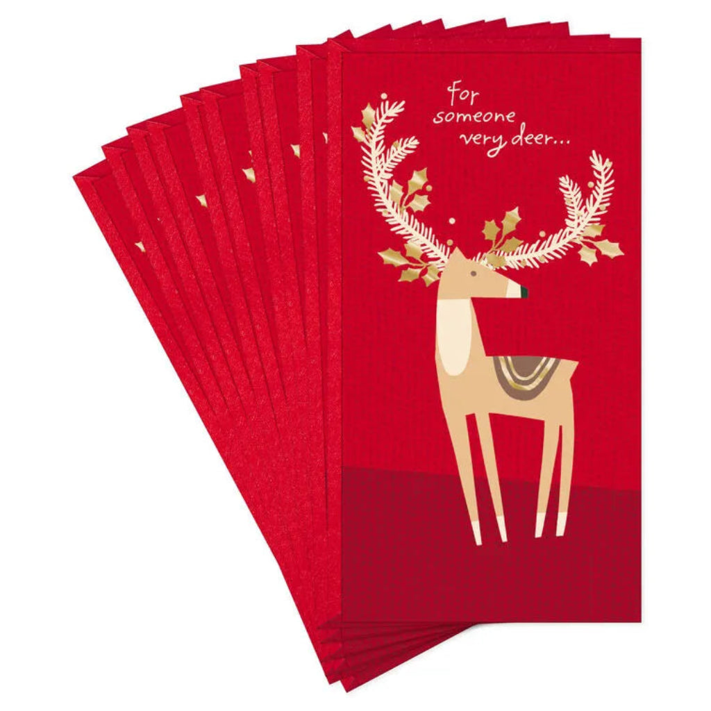 Hallmark : Every Merry Way Gold Deer Money Holder Christmas Cards ...