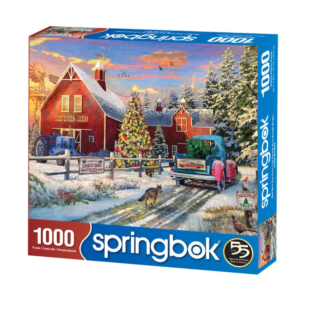 Springbok : Red Barn Tree Farm 1000 Piece Puzzle — Annies Hallmark and ...