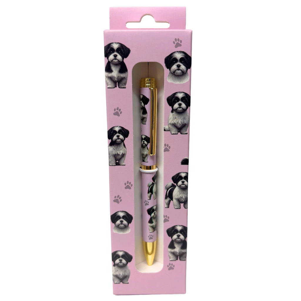 E & S Black and White Shih Tzu Point Pen - Annies Hallmark & Gretchens ...
