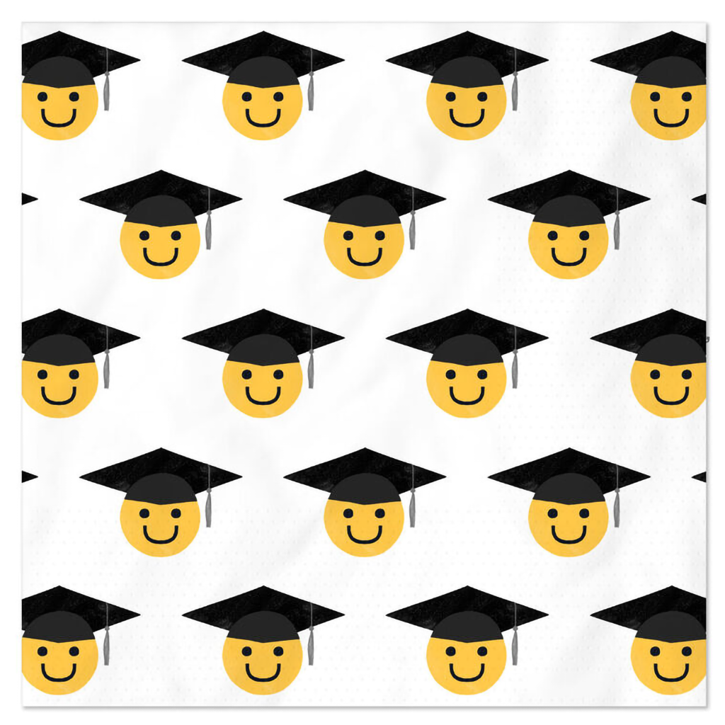 Hallmark : Smiley Faces in Grad Caps Graduation Cocktail Napkins, Pack ...
