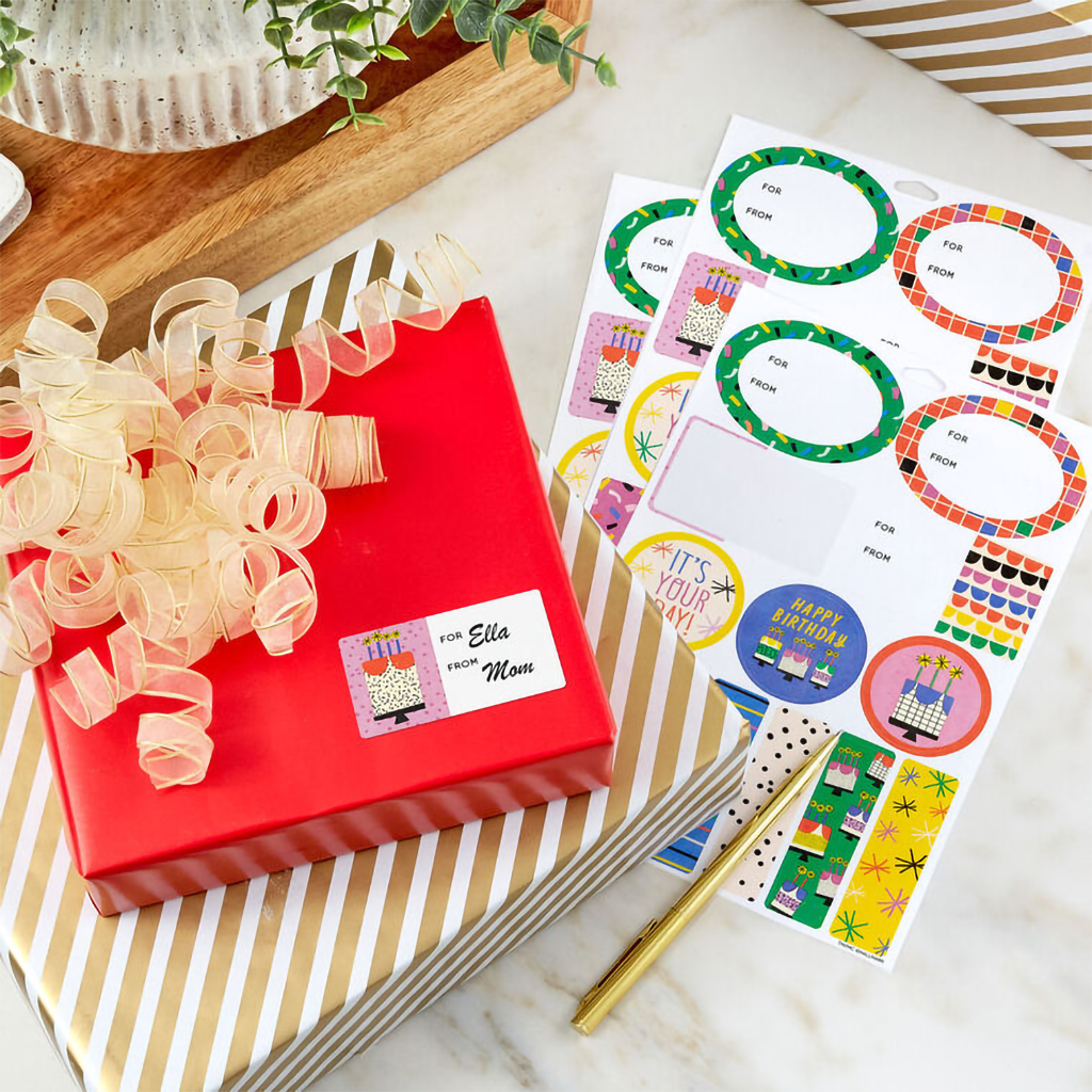 Hallmark : Vanilla-Scented Colorful Birthday Gift Tags and Stickers, 3 ...