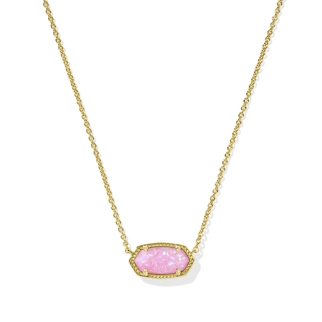 Kendra Scott : Elisa Pendant Gold Necklace - Carnation Kyocera Opal ...