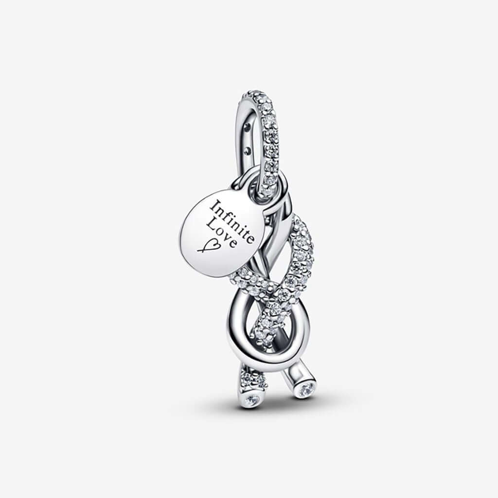 PANDORA : Pavé Infinity Knot Dangle Charm - Sterling Silver - Annies ...