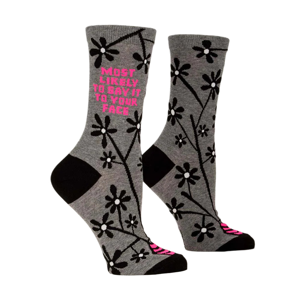 Blue Q : Women's Socks - Most Likely To Say It To Your Face — Annies ...