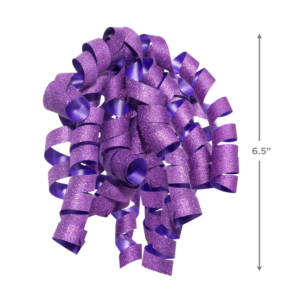 Hallmark : 6.5" Sparkling Purple Curly Ribbon Gift Bow — Annies ...