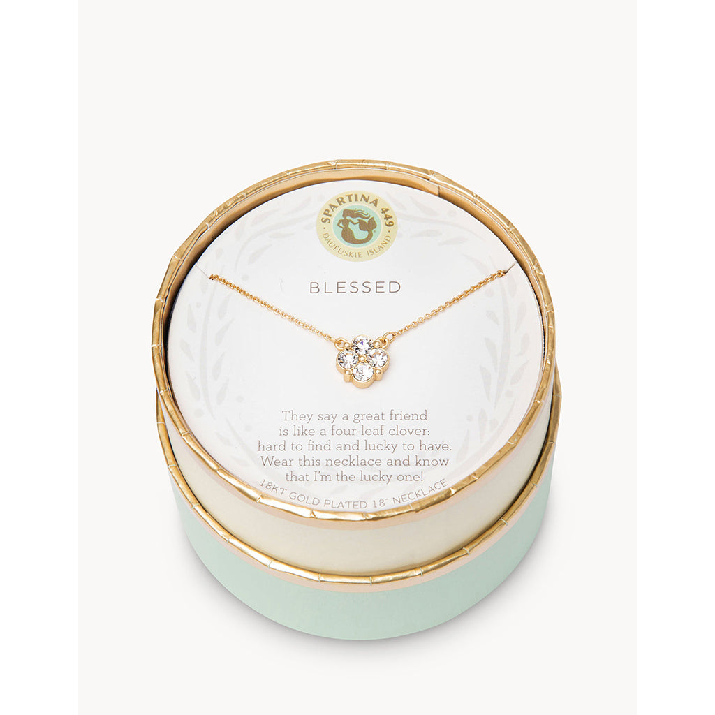 Spartina 449 : Blessed Necklace - Crystal Clover Charm - Annies ...