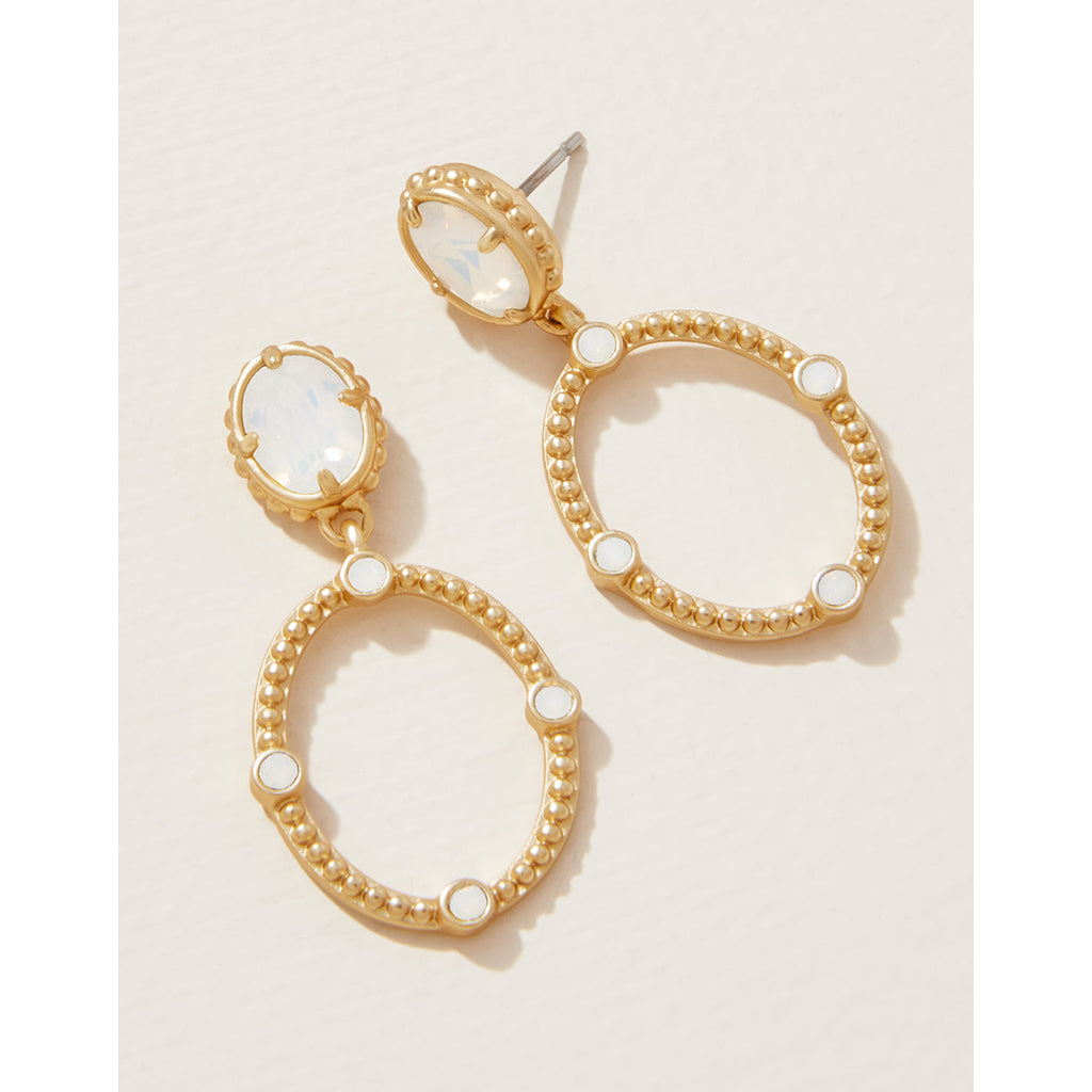 Spartina 449 : Cristal Oval Drop Earrings - White Opal — Annies ...