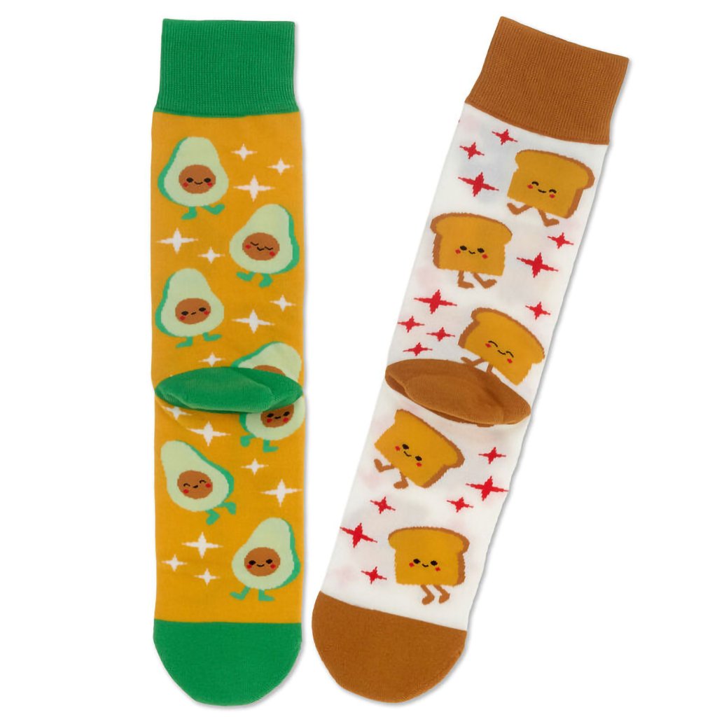 Hallmark : Better Together Avocado and Toast Funny Crew Socks — Annies ...