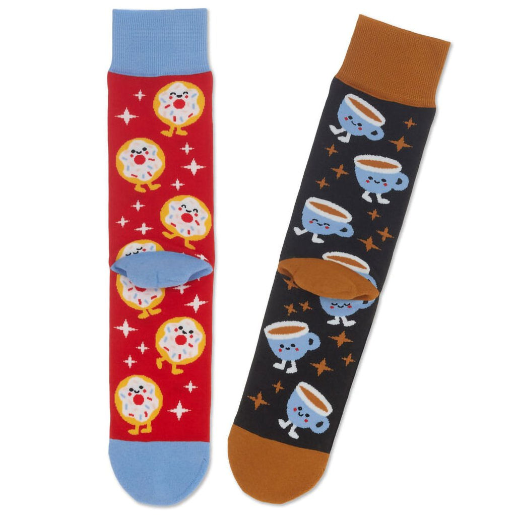 Hallmark : Better Together Donut and Coffee Funny Crew Socks - Annies ...