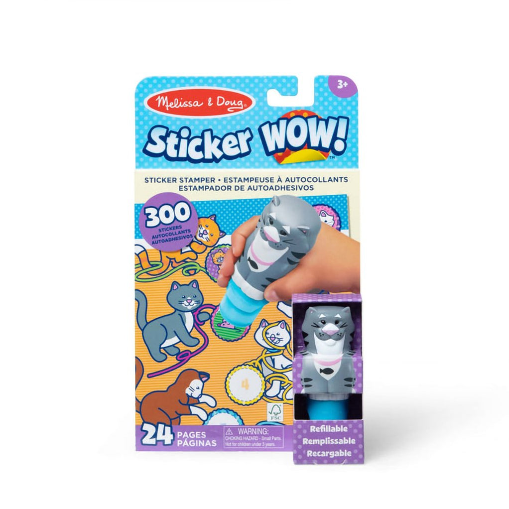 Melissa & Doug : Sticker WOW!® Activity Pad & Sticker Stamper - Cat ...