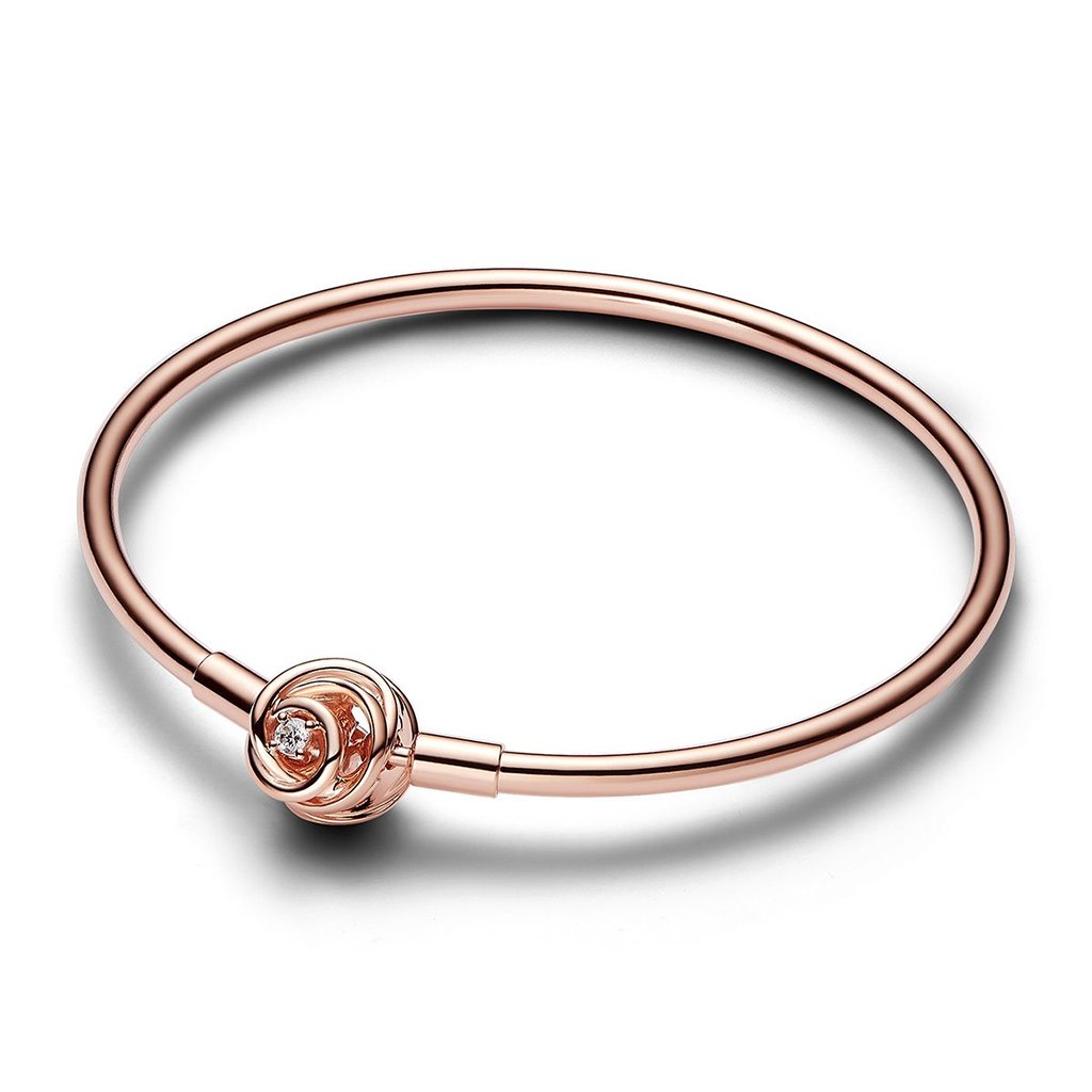 PANDORA : Pandora Moments Encircled Clasp Bangle - Rose Gold - Annies ...