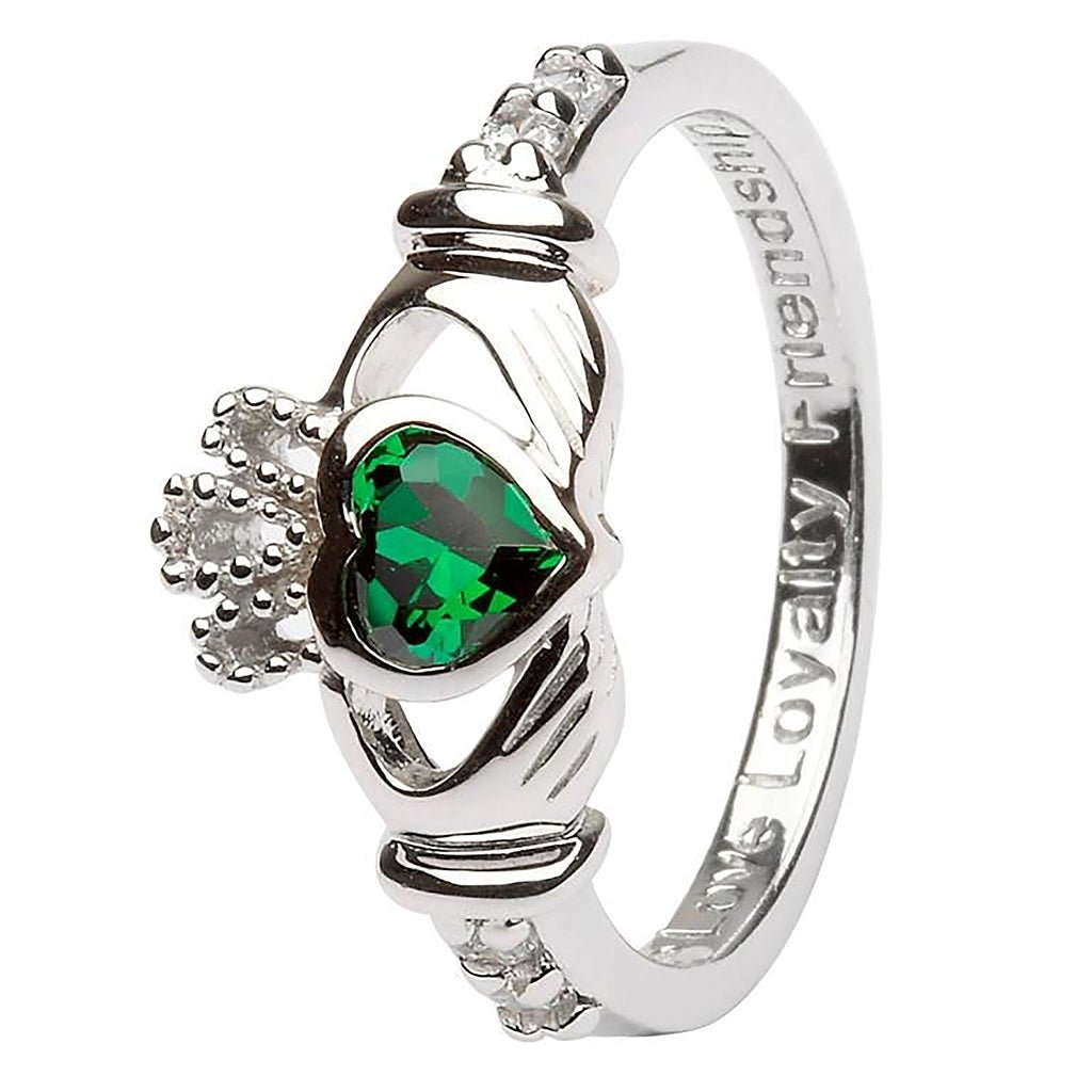 Shanore : Claddagh Birthstone Ring – May - Annies Hallmark and ...