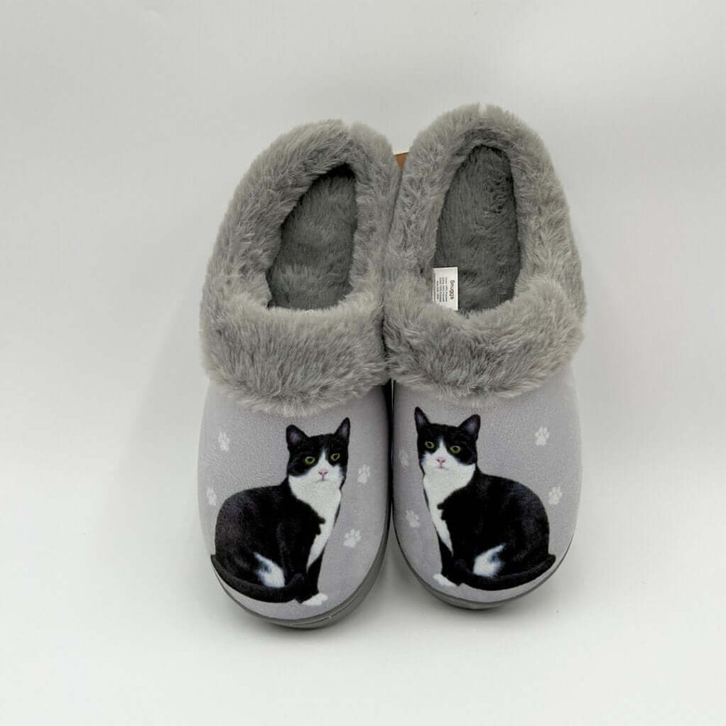 Snuggs : Black and White Cat Slippers for Comfort - Annies Hallmark and ...