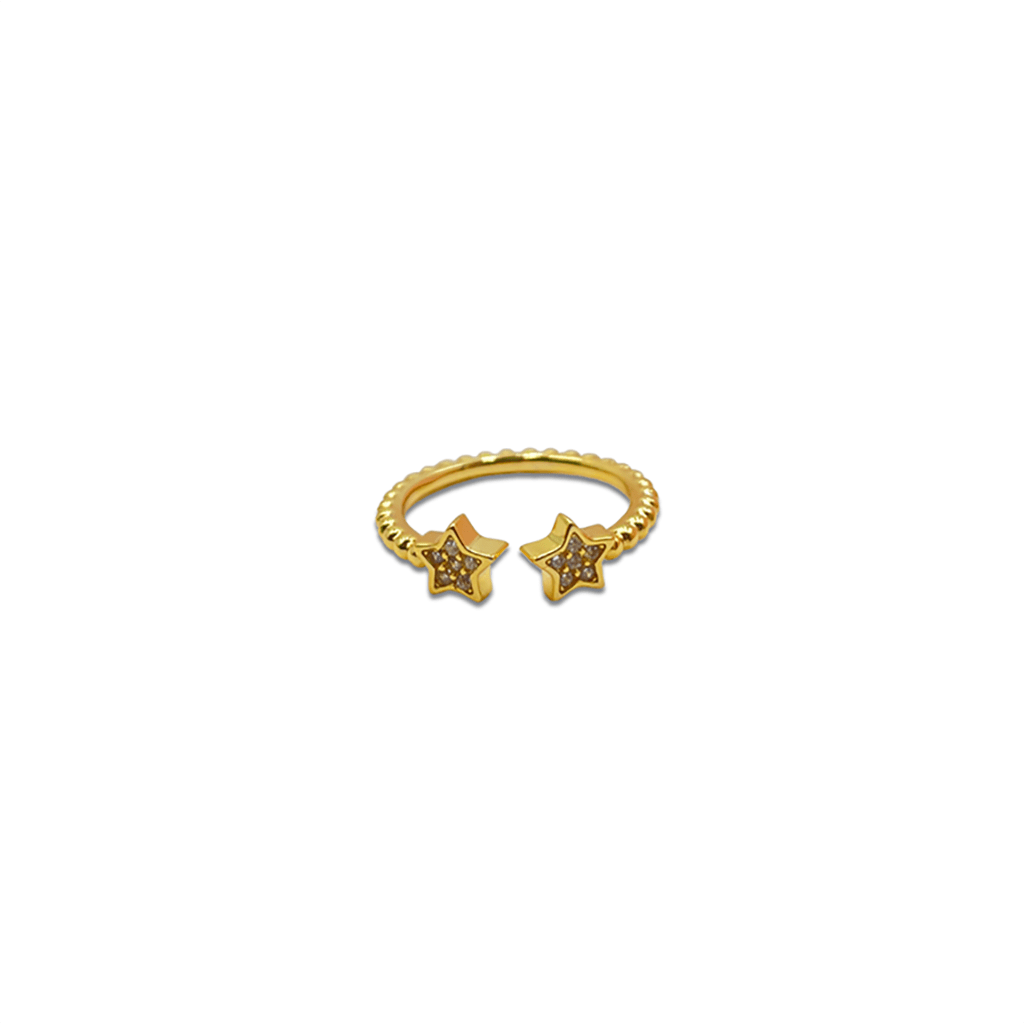 Stia : CZ Star Cuff Droplet Wire Ring - Gold — Annies Hallmark and ...