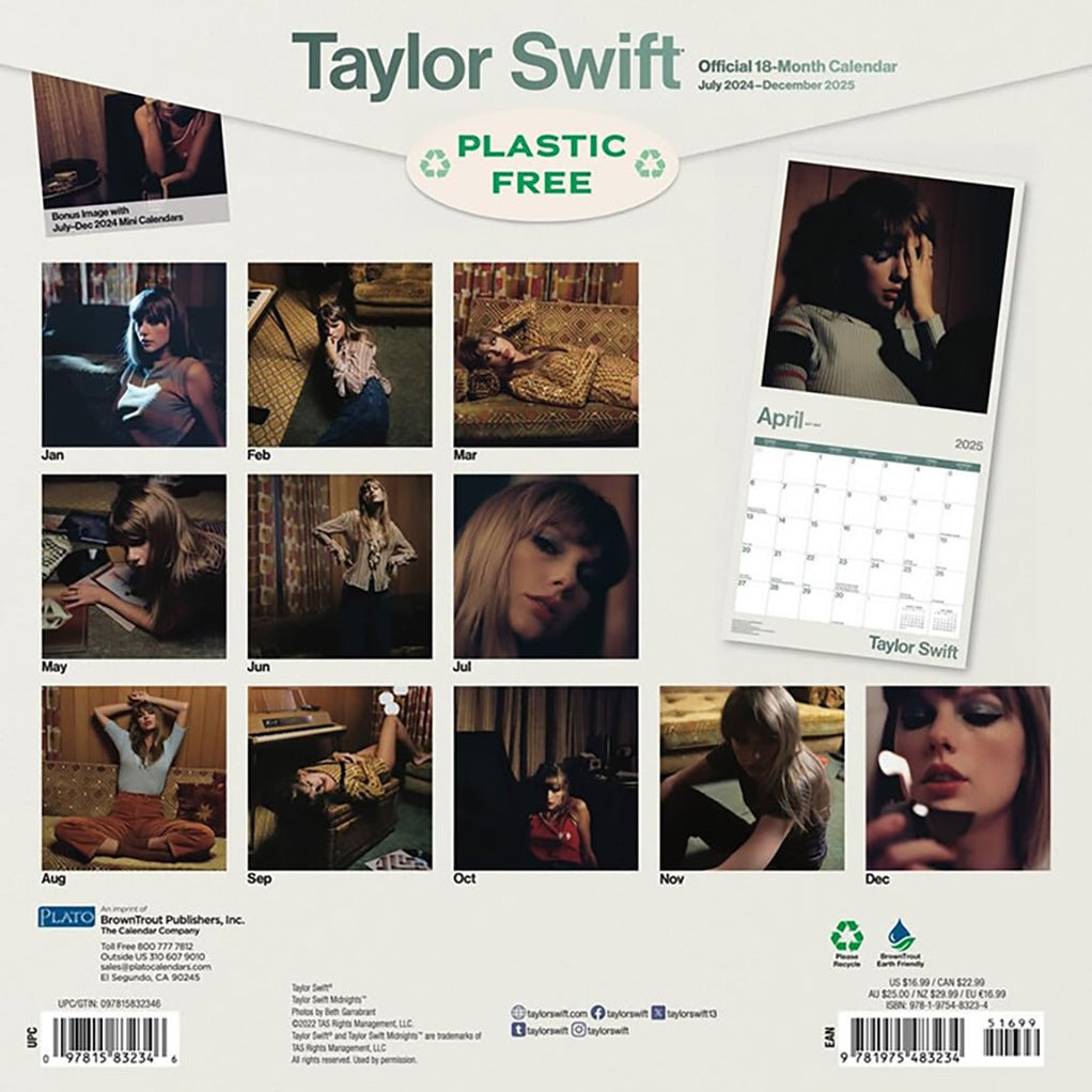 Brown Trout : Taylor Swift 2025 Official 16-Month Calendar - Annies ...