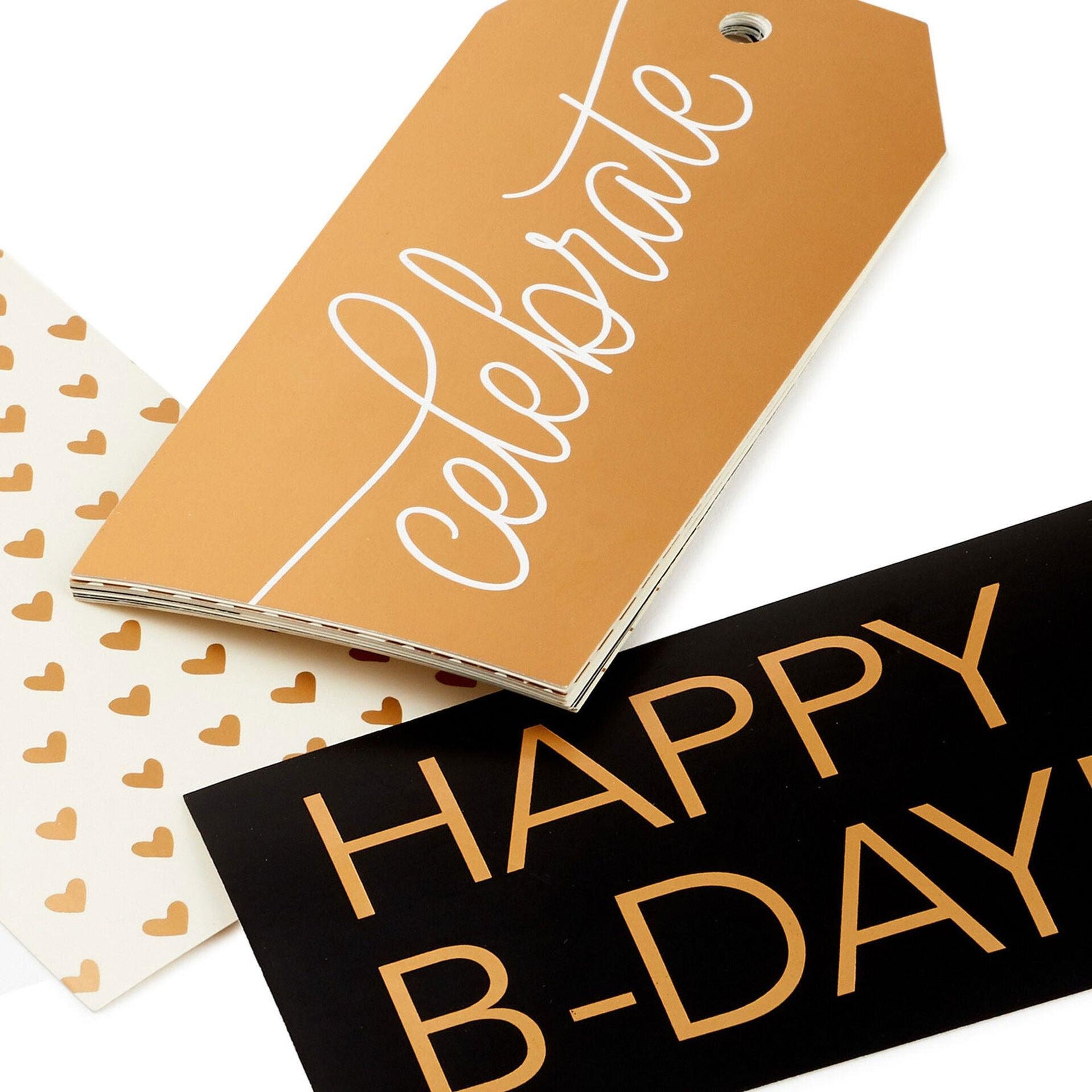 Hallmark : Assorted Black, White and Gold 12-Pack Gift Tags — Annies ...