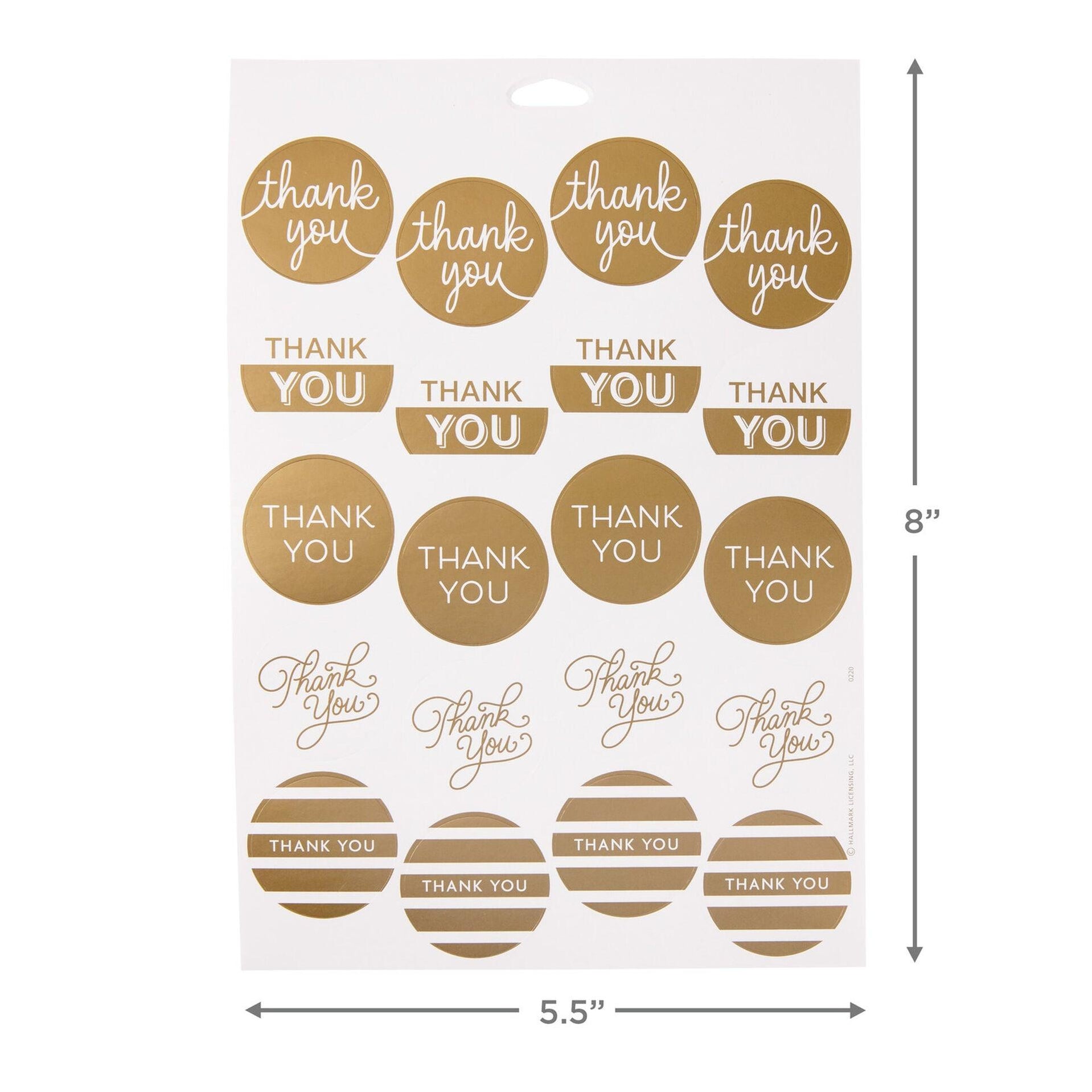 Hallmark : Gold Foil Thank-You Sticker Seals, 10 sheets - Annies ...