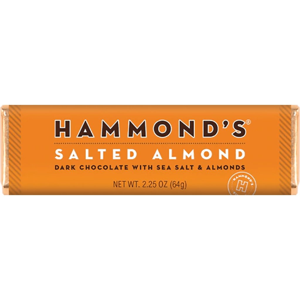 Hammond's Candies : Salted Almond Dark Chocolate Bar — Annies Hallmark ...