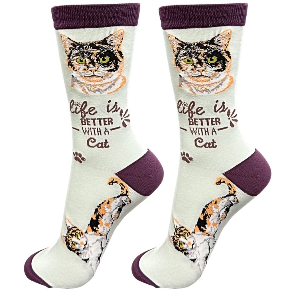 Life Is Better: Crew Socks – Calico Cat — Annies Hallmark and Gretchens ...