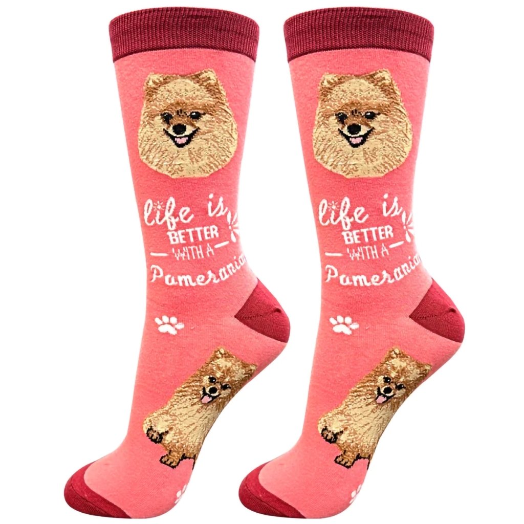 Life Is Better : Crew Socks - Pomeranian - Annies Hallmark and ...