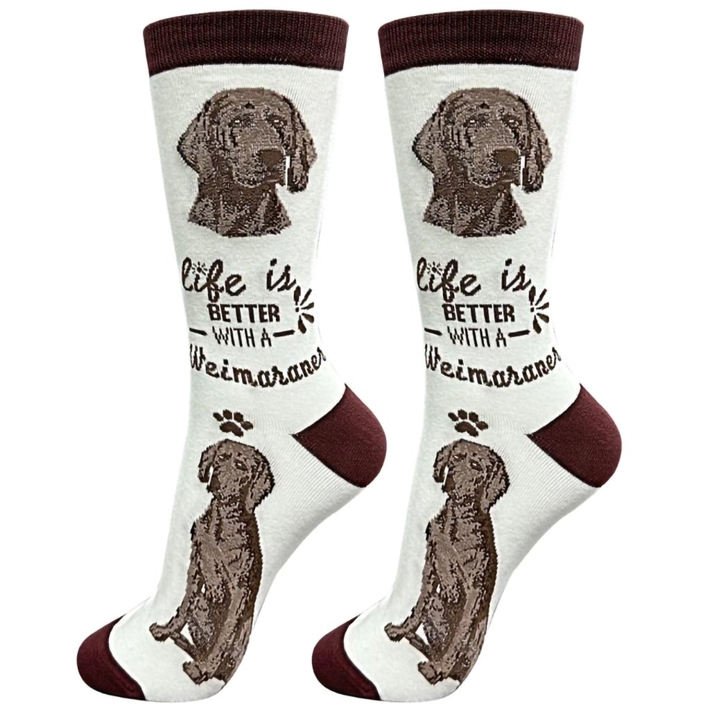 Life Is Better : Crew Socks - Weimaraner - Annies Hallmark and ...
