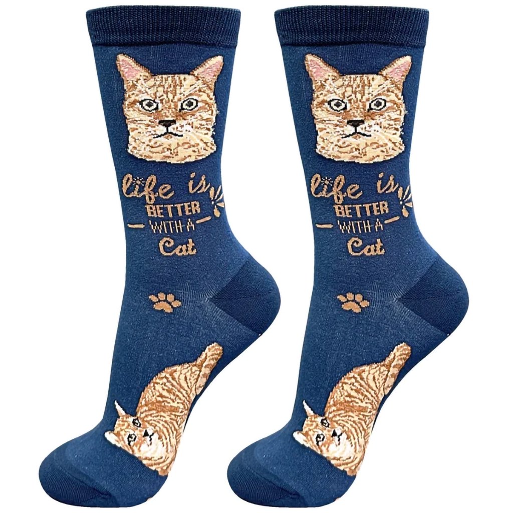 Life Is Better : Crew Socks - Orange Tabby Cat — Annies Hallmark and ...