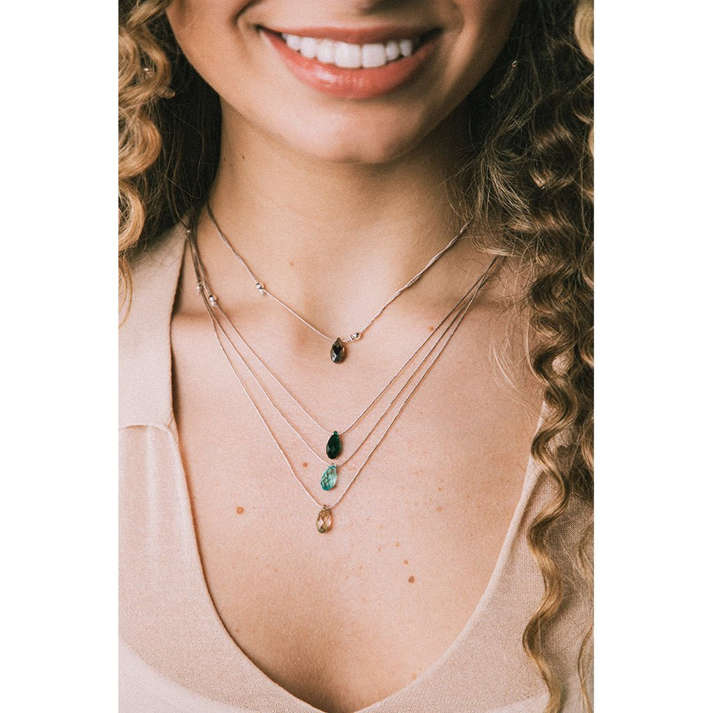 &Livy: Hyevibe Crystal Silk Slider Necklace – Smoked Amber — Annies ...