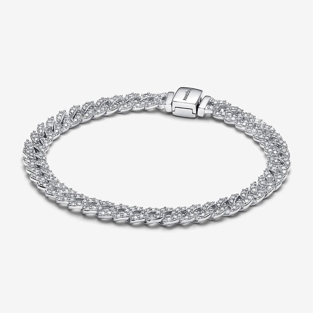 PANDORA : Timeless Pavé Cuban Chain Bracelet - Sterling Silver - Annies ...